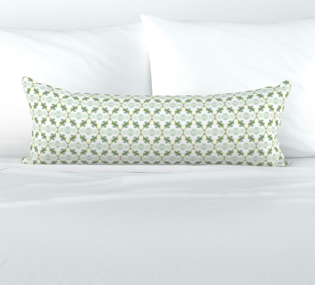 AZALEA LIME LATTICE Blue Green Beige Pillow Mist Blue Chartreuse Accent ...