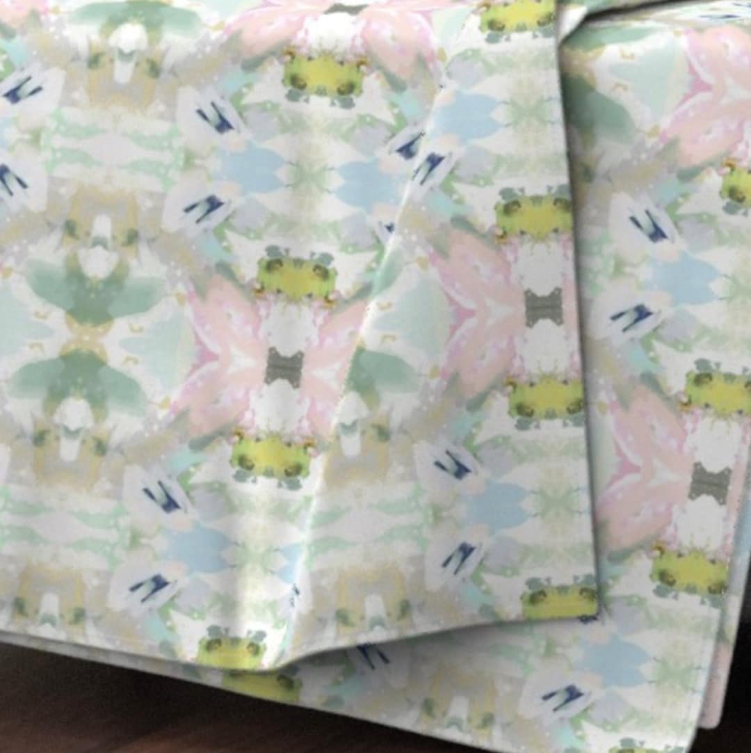 QUICK SHIP Pink Green Blue Throw Blanket Mist Blue Chartreuse Accent ...