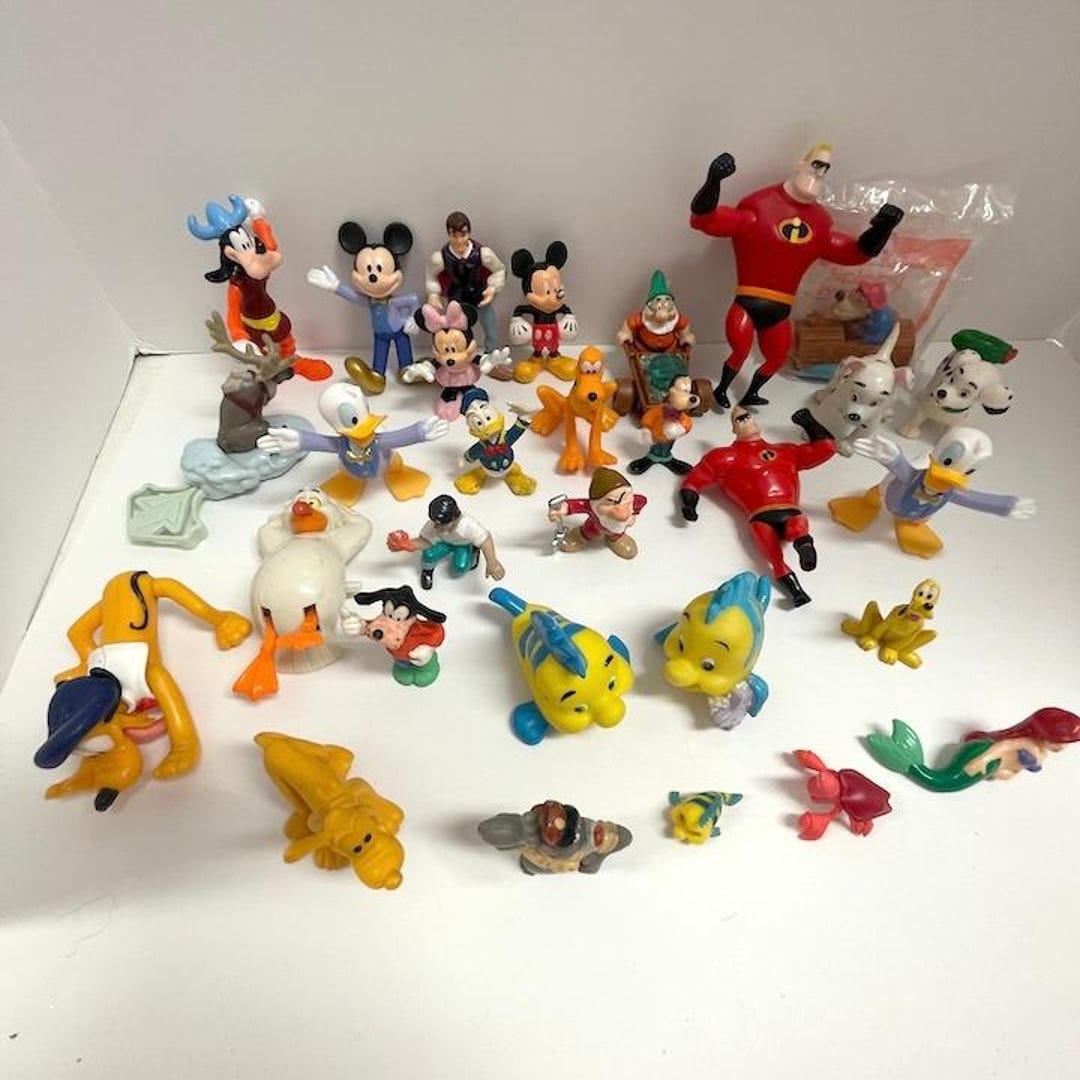 30 Pc Disney Pixar Mermaid Goofy Mickey Minnie Figures Vintage B - Etsy