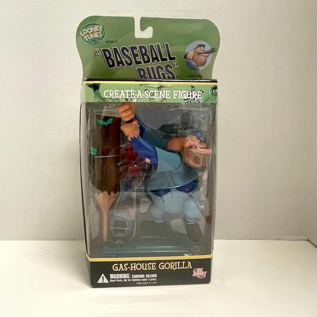 Looney Tunes Baseball Bugs Gas-house Gorilla Create-a-scene Figure NEW ...