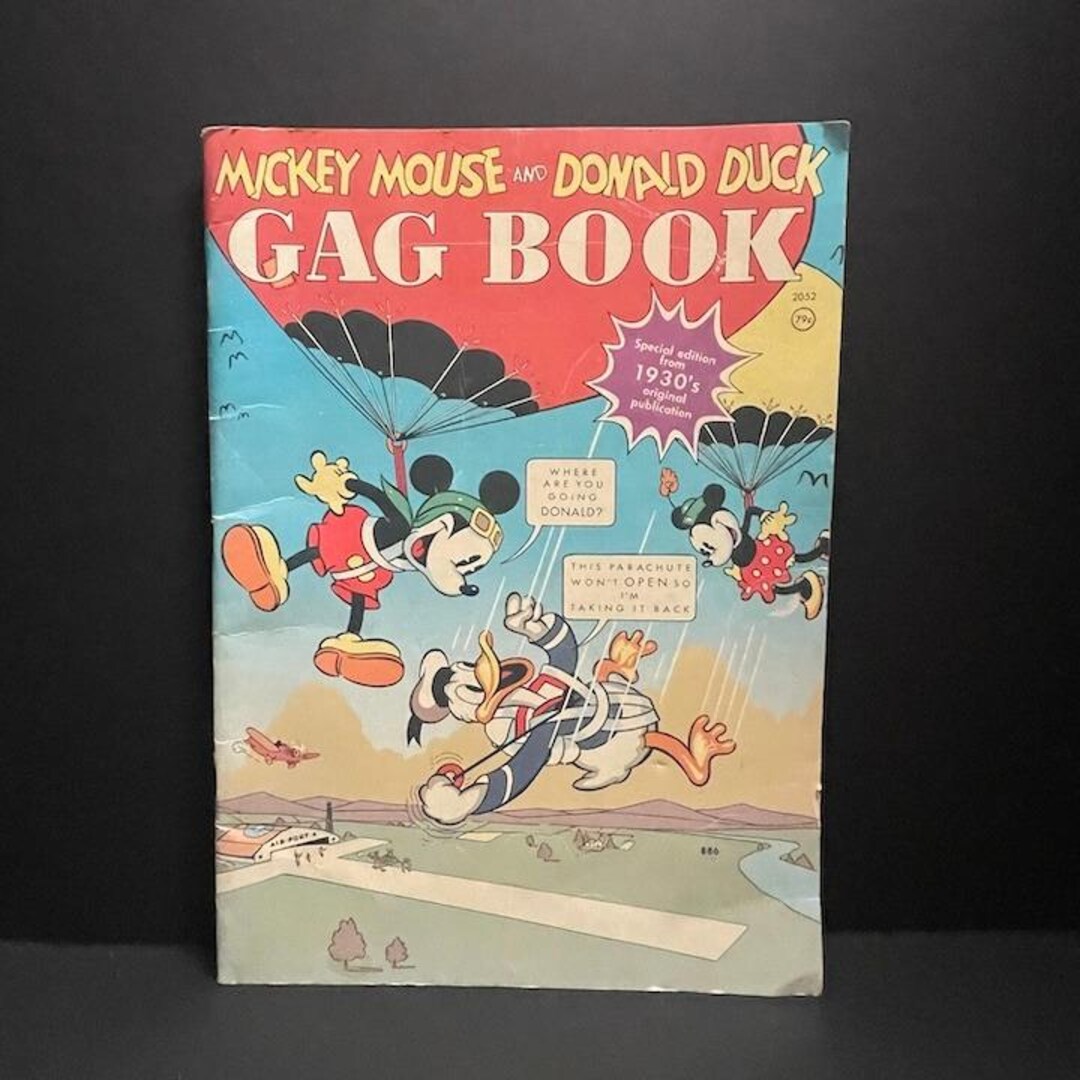 1937 Disney Mickey Mouse & Donald Duck Gag Book Oversized - Etsy