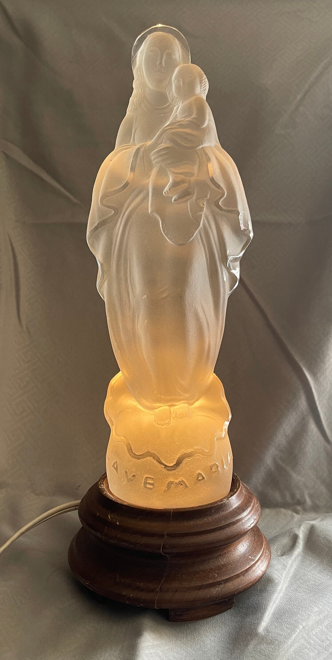 Gorgeous Bohemian Czech Crystal Ava Maria Madonna and Child Statue - Etsy