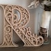 Letter R - Wood Multi-layered Monogram, 3D Layered Art Letters, Wall ...