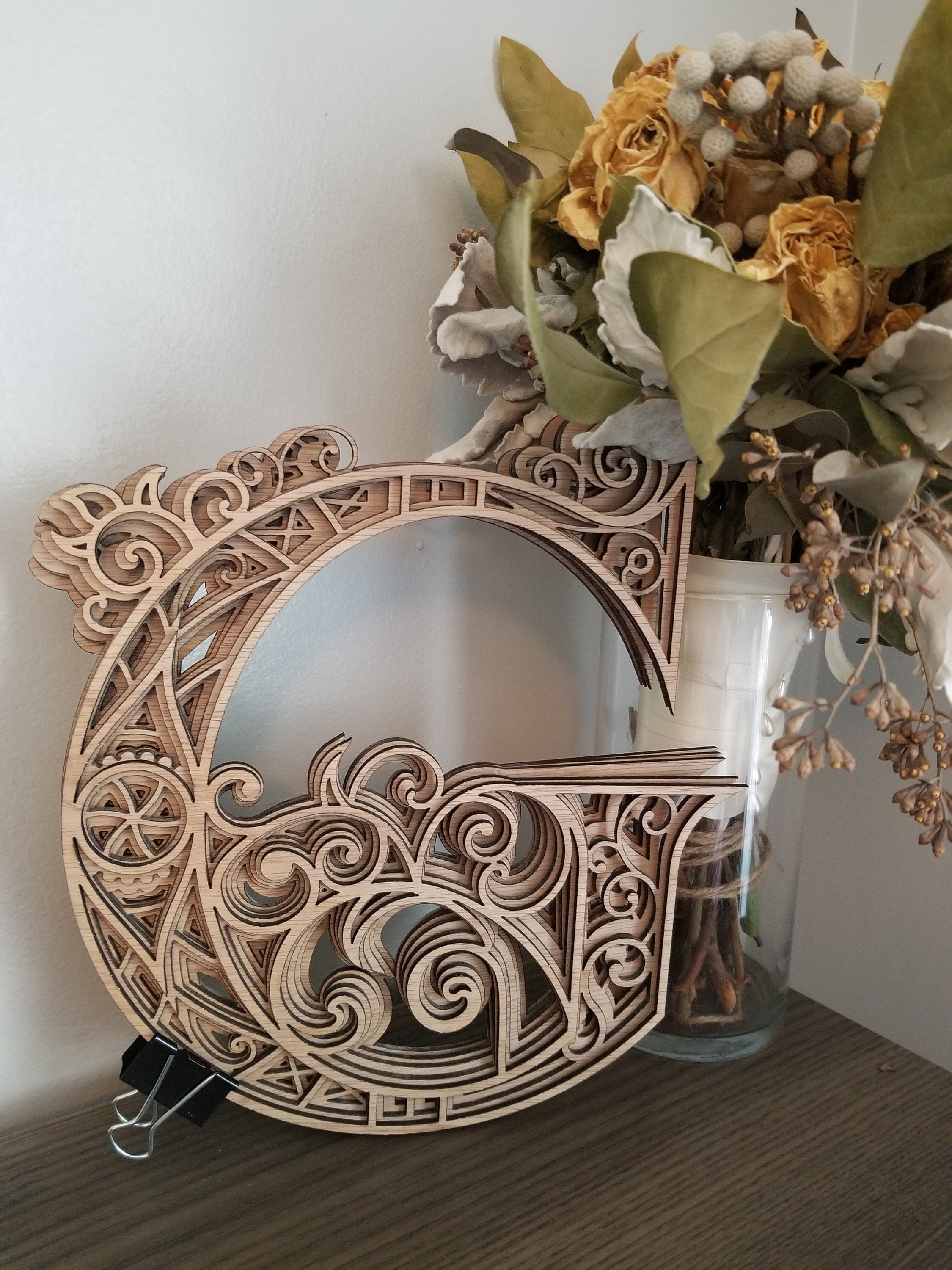 Letter G Wood Multi-layered Monogram 3D Layered Art | Etsy