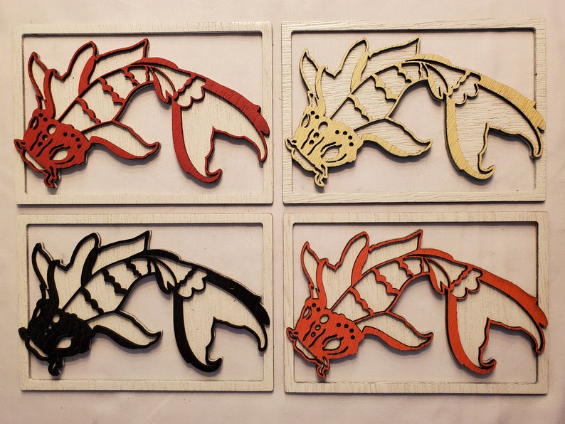 Koi Fish 2D Custom Mini Art Greeting Weddings Card Cover - Etsy