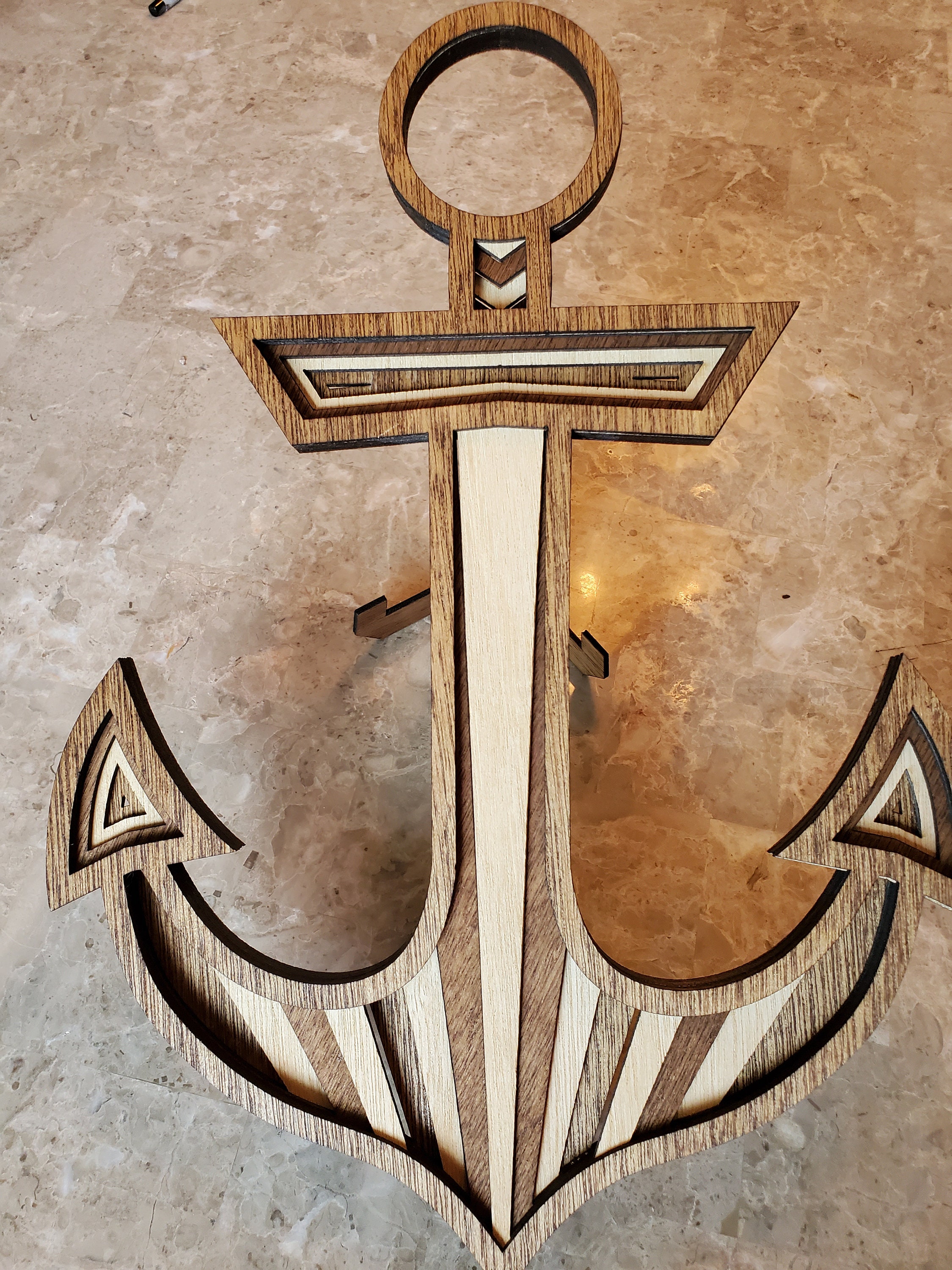 ANCHOR - Wood Multi-layered Design, 3D Layered Art, Wall and Home Decor ...