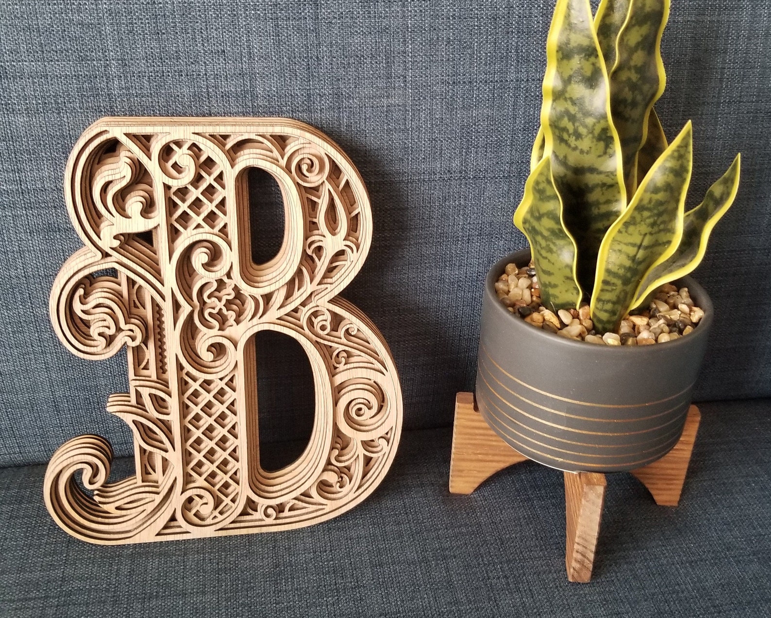 Letter B Wood Multi-layered Monogram 3D Layered Art - Etsy