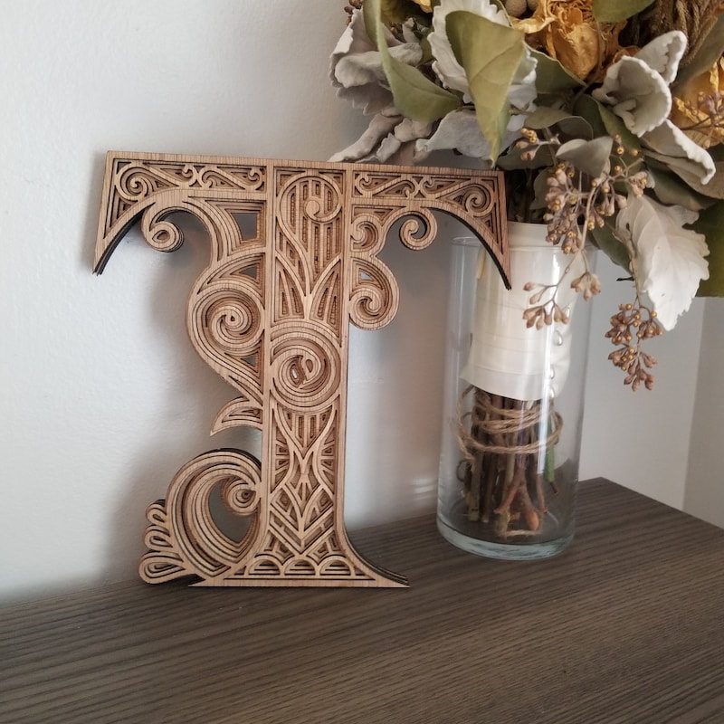 Wooden Letter T - Etsy