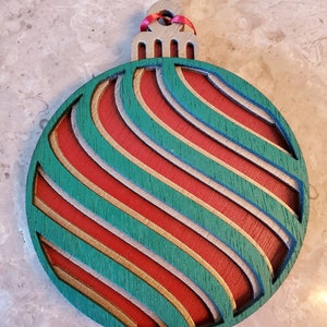 Christmas Ornaments- Wood Multi-layered Design, 3D Layered Art, Wall ...
