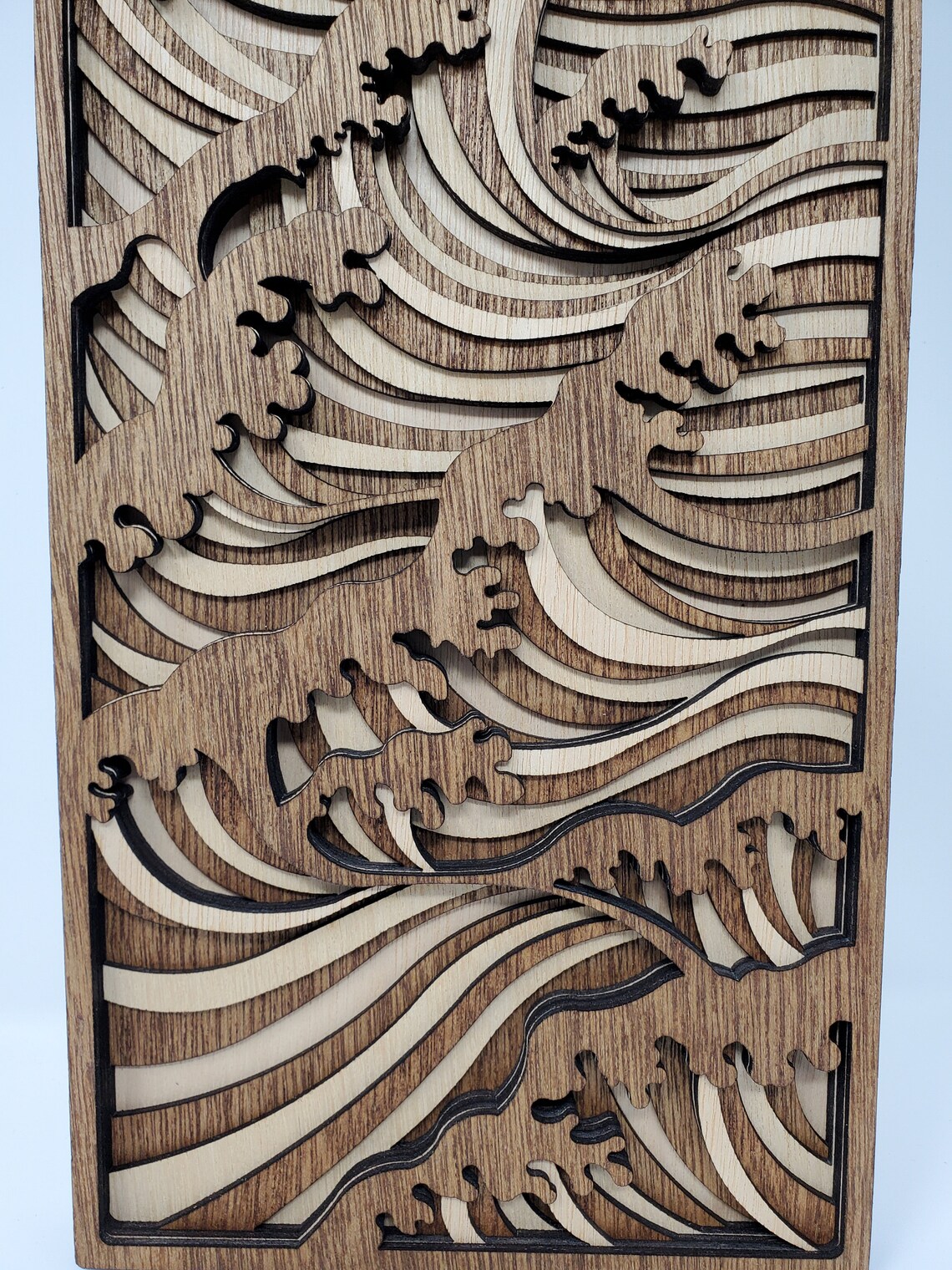 Ocean WAVES Wood Multi-layered Design 3D Layered Art Wall - Etsy