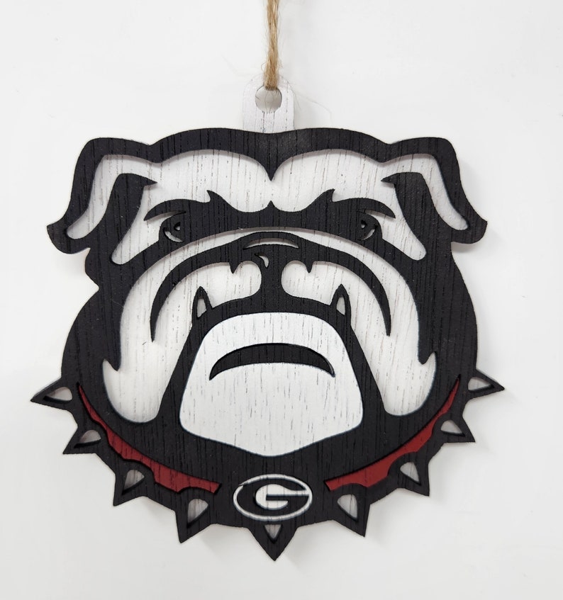 Christmas Ornament, University of Georgia Bulldogs, USC, Laser Cut Wood ...