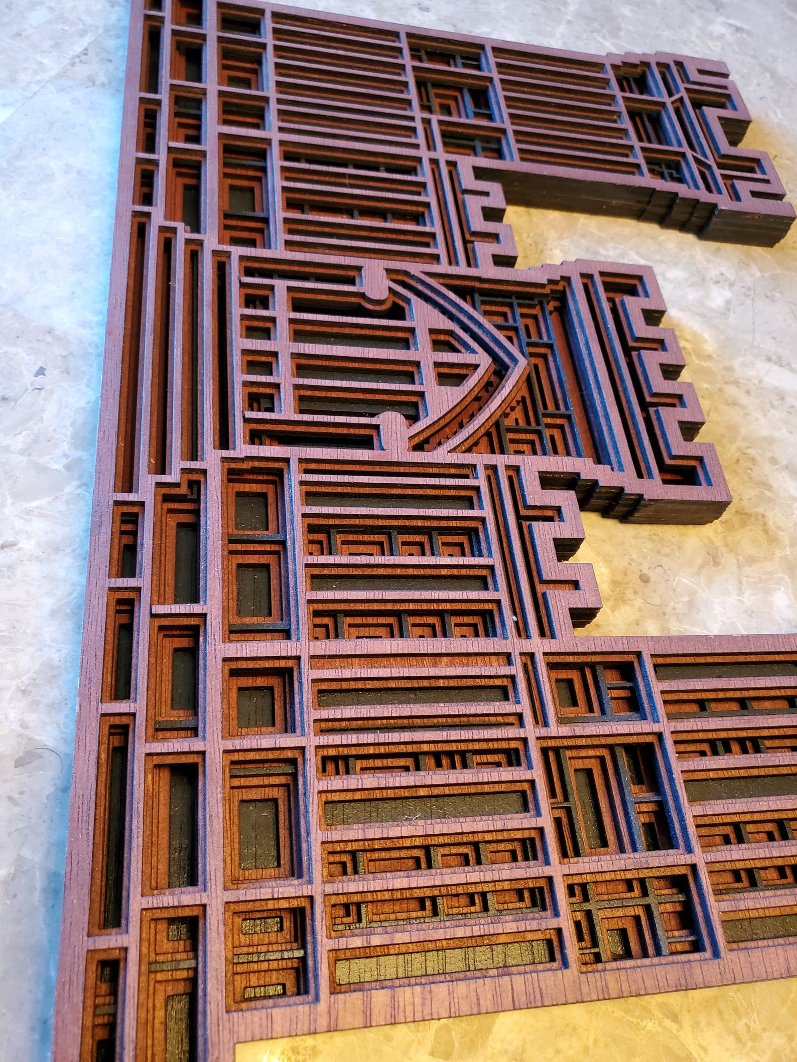 Corps of Engineers Castle Sapper Wood Multi-layered Design, 3D Layered ...