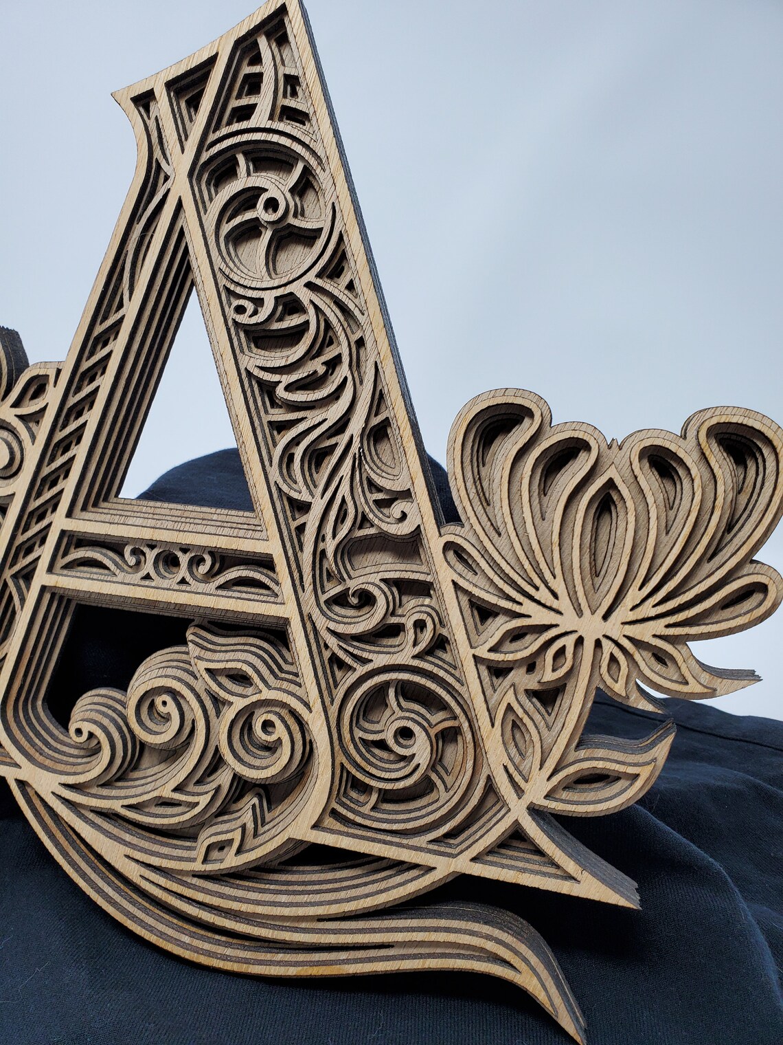 Letter A Wood Multi-layered Monogram 3D Layered Art - Etsy