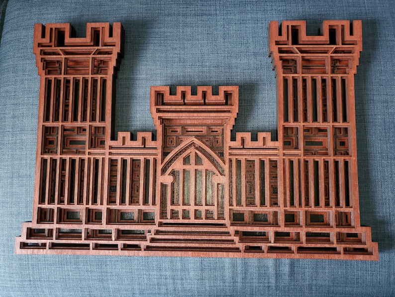 Corps of Engineers Castle - Sapper Wood Multi-layered Design, 3D ...