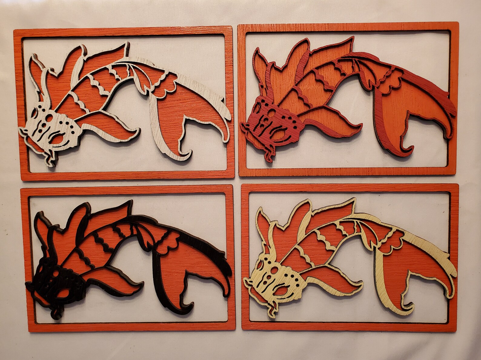 Koi Fish 2D Custom Mini Art Greeting Weddings Card Cover - Etsy