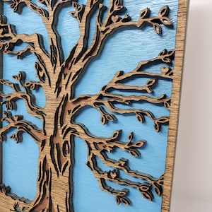 Oak Tree Art, Tree Design #1 - Tree Art Wood Multi-layered, 3D Layered ...
