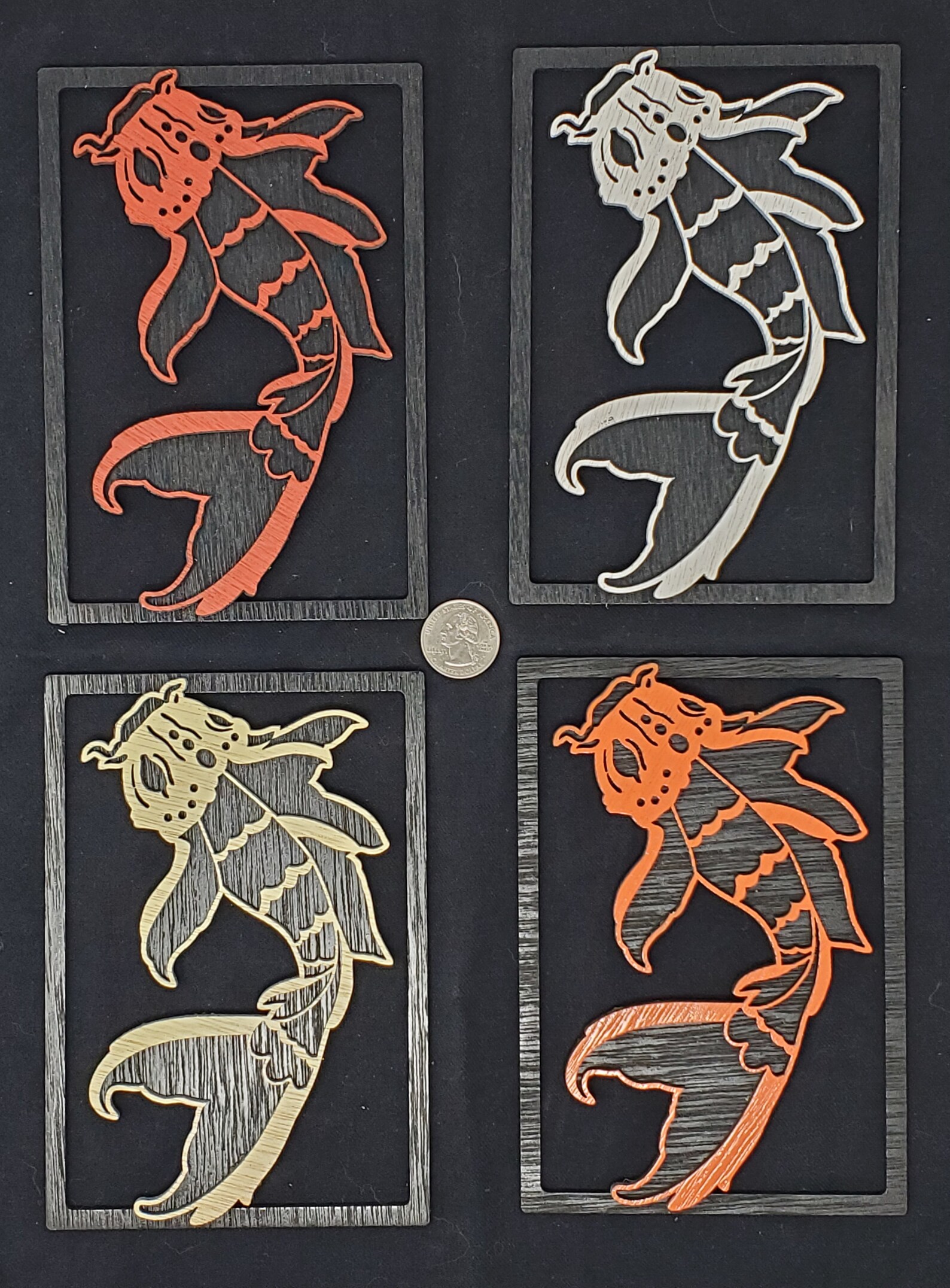 Koi Fish 2D Custom Mini Art Greeting Weddings Card Cover - Etsy