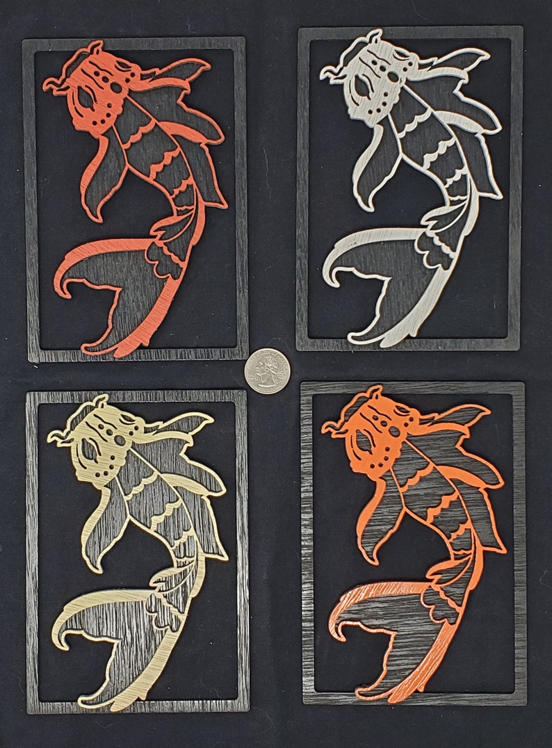 Koi Fish 2D Custom Mini Art Greeting Weddings Card Cover - Etsy