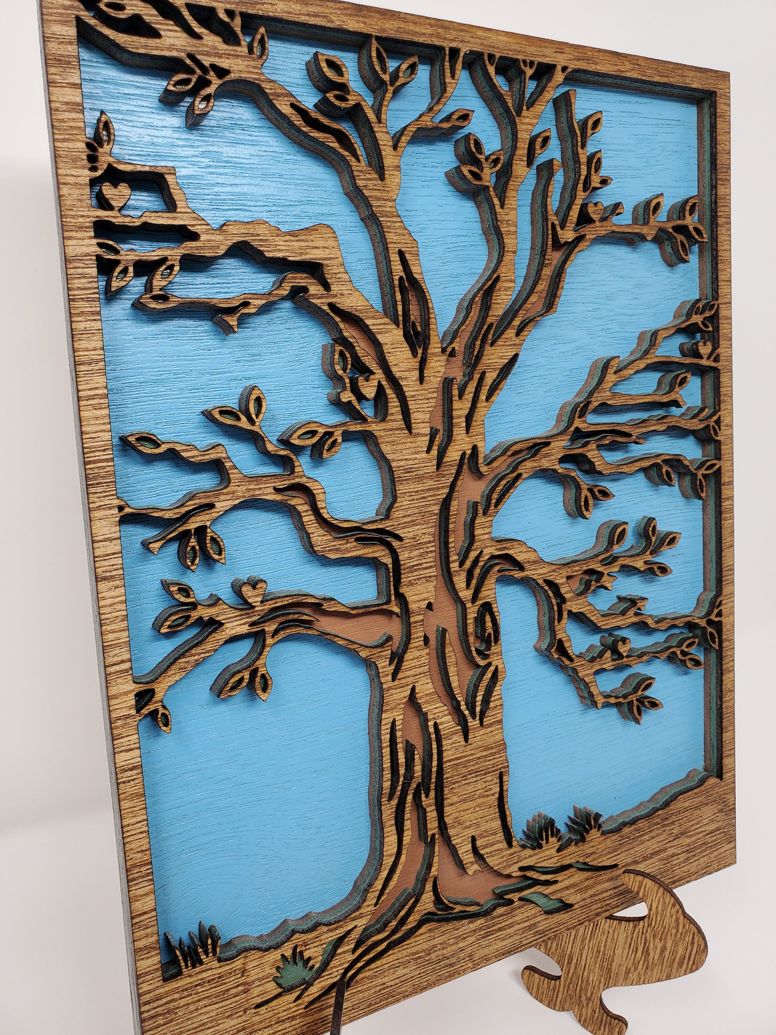 Oak Tree Art Tree Design 1 Tree Art Wood Multi-layered 3D - Etsy