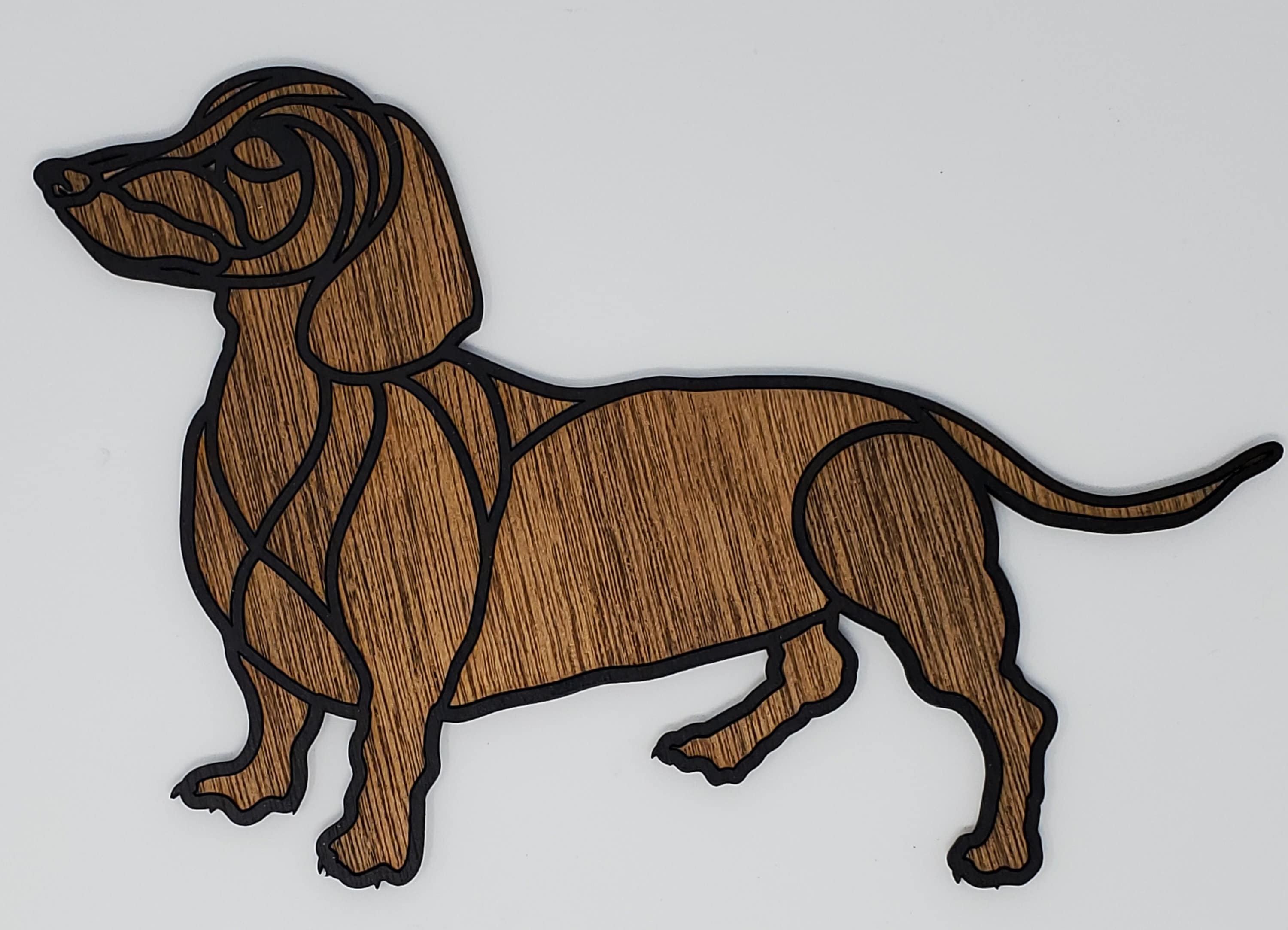 Dachshund Dog - Wood Multi-layered Design, 2D Layered Art, Wall and ...