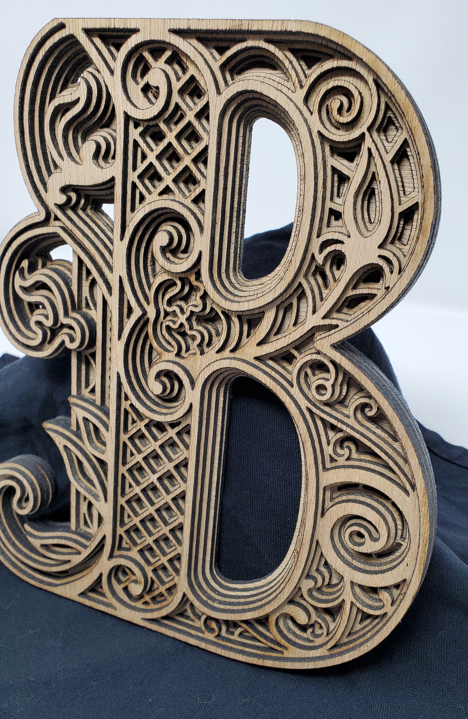 Layered Wood Letter B – 3D Monogram Wall Art - Etsy