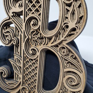 Layered Wood Letter B – 3D Monogram Wall Art - Etsy