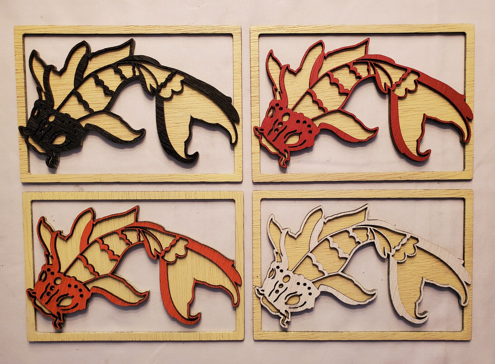 Koi Fish 2D Custom Mini Art Greeting Weddings Card Cover - Etsy