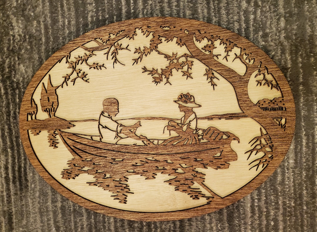 Boat on the Water Laser Cut Art. Wall and Home Décor and Art - Etsy