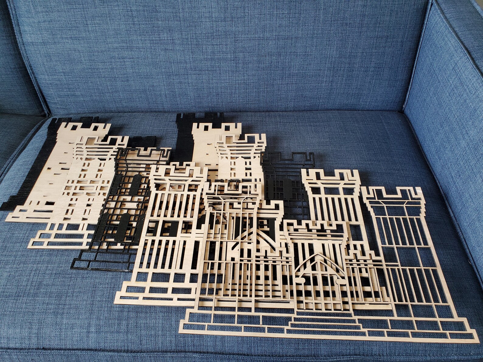 Corps of Engineers Castle Sapper Wood Multi-layered Design, 3D Layered ...