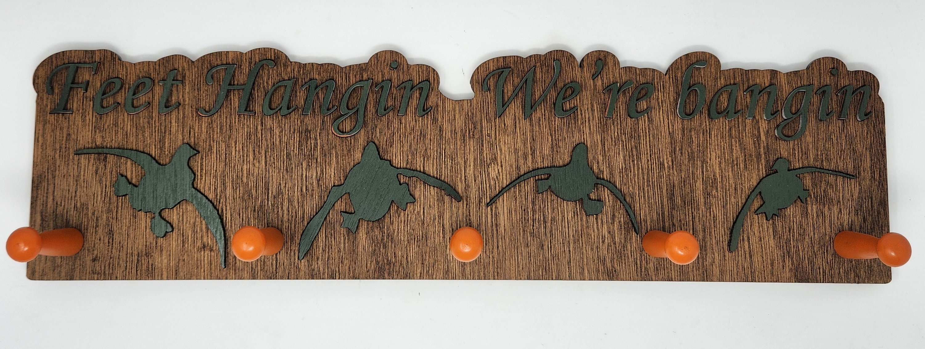 Duck Hunting Design Laser Cut Wooden 5 Peg Hat Rack. - Etsy