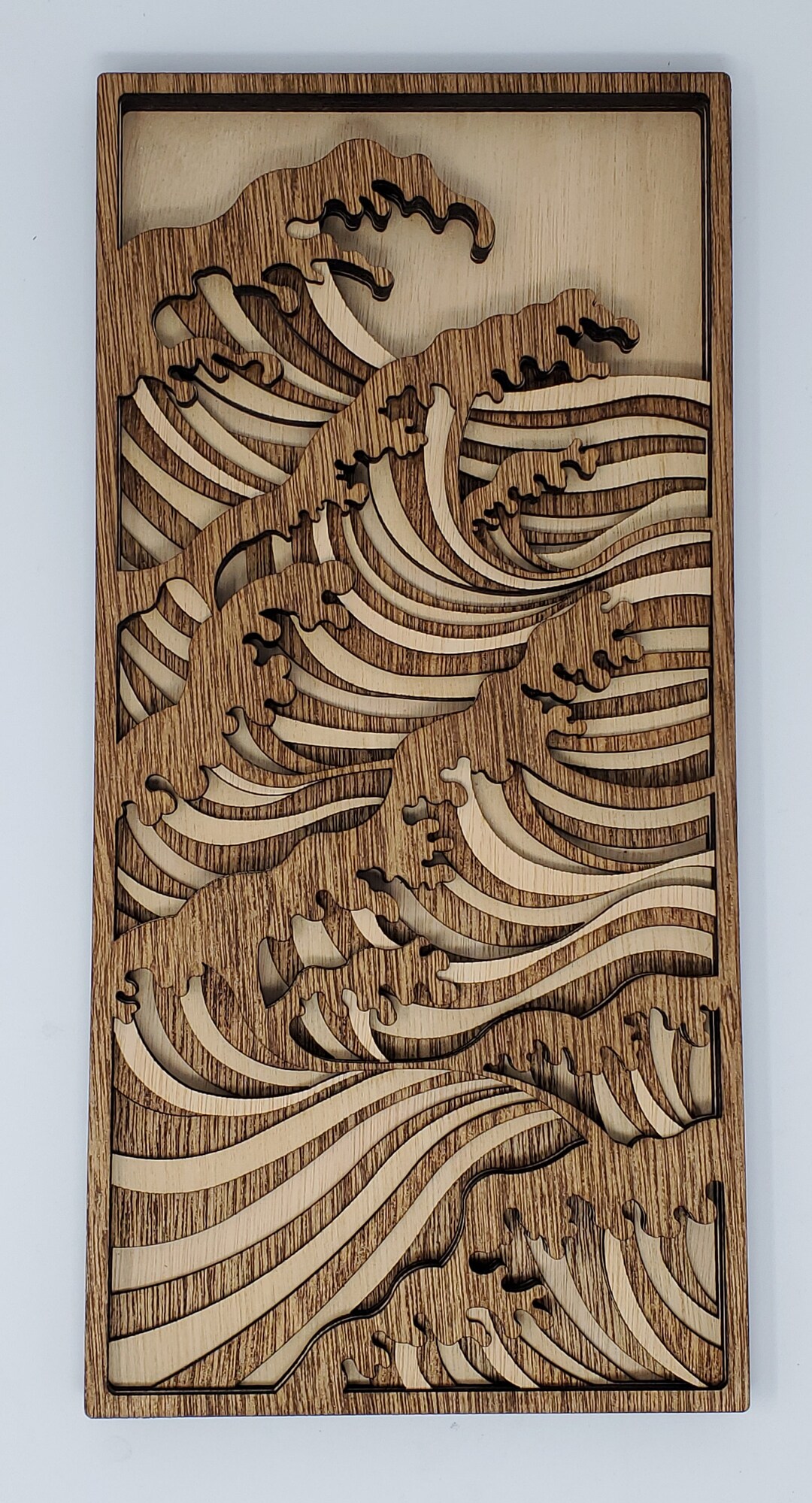 Ocean WAVES - Wood Multi-layered Design, 3D Layered Art, Wall and Home ...