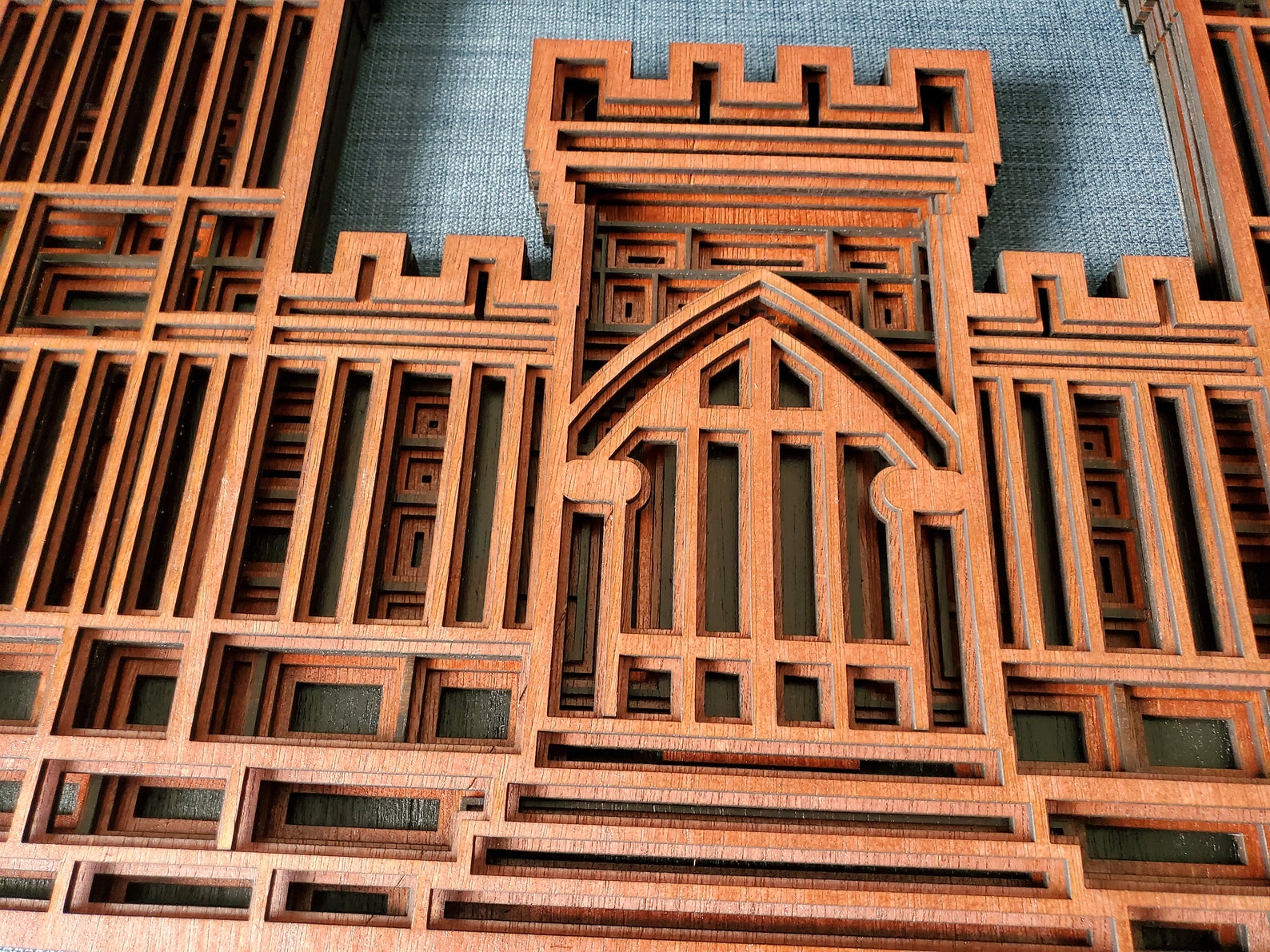 Corps of Engineers Castle Sapper Wood Multi-layered Design, 3D Layered ...