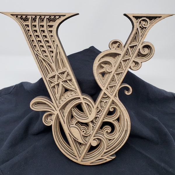 Wooden Letter V - Etsy