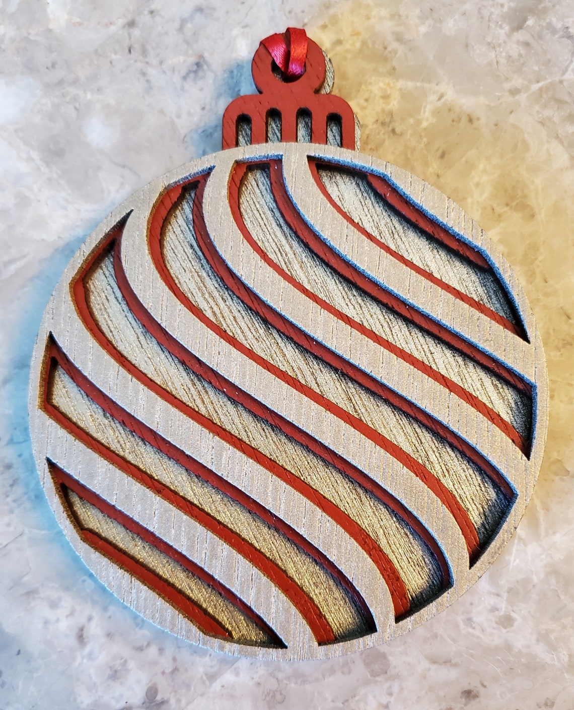 Christmas Ornaments Wood Multi-layered Design 3D Layered | Etsy