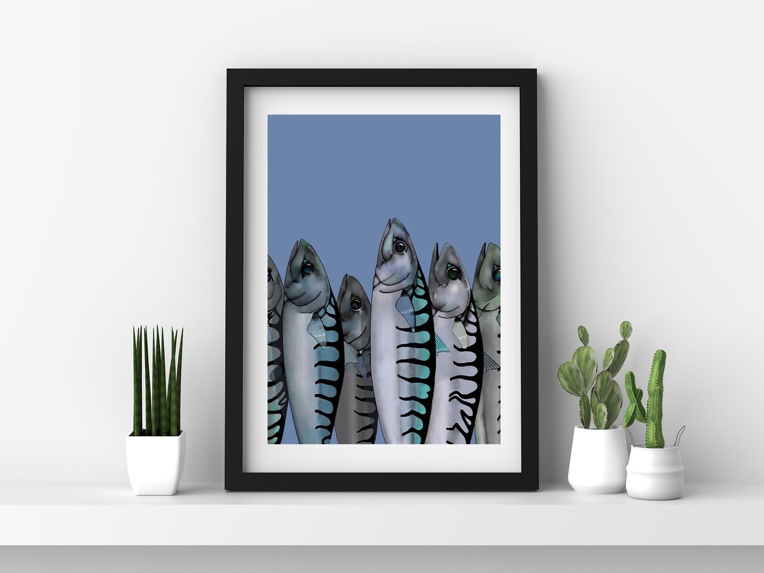 Stunning Mackerel Print Poster - Coastal Fish Art for Your Home Decor ...