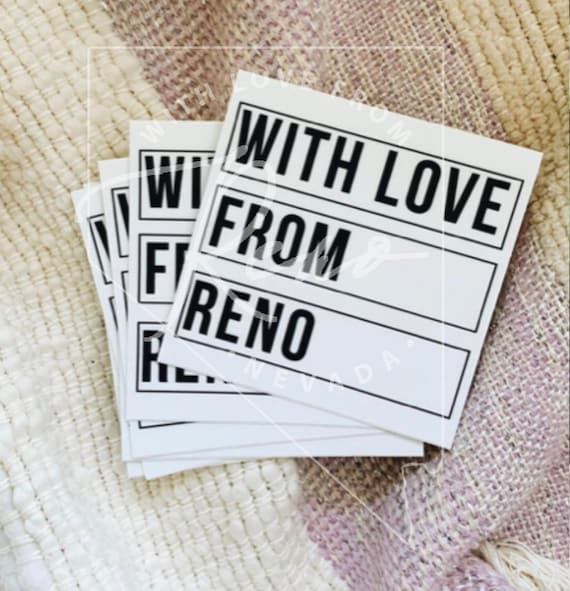 With Love From Reno Letter Board Sticker // Reno Tahoe | Etsy