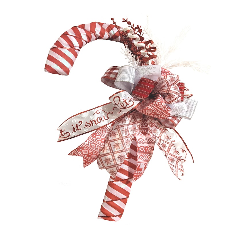 Christmas Candy Cane Let's Snow Candy Cane White - Etsy Canada