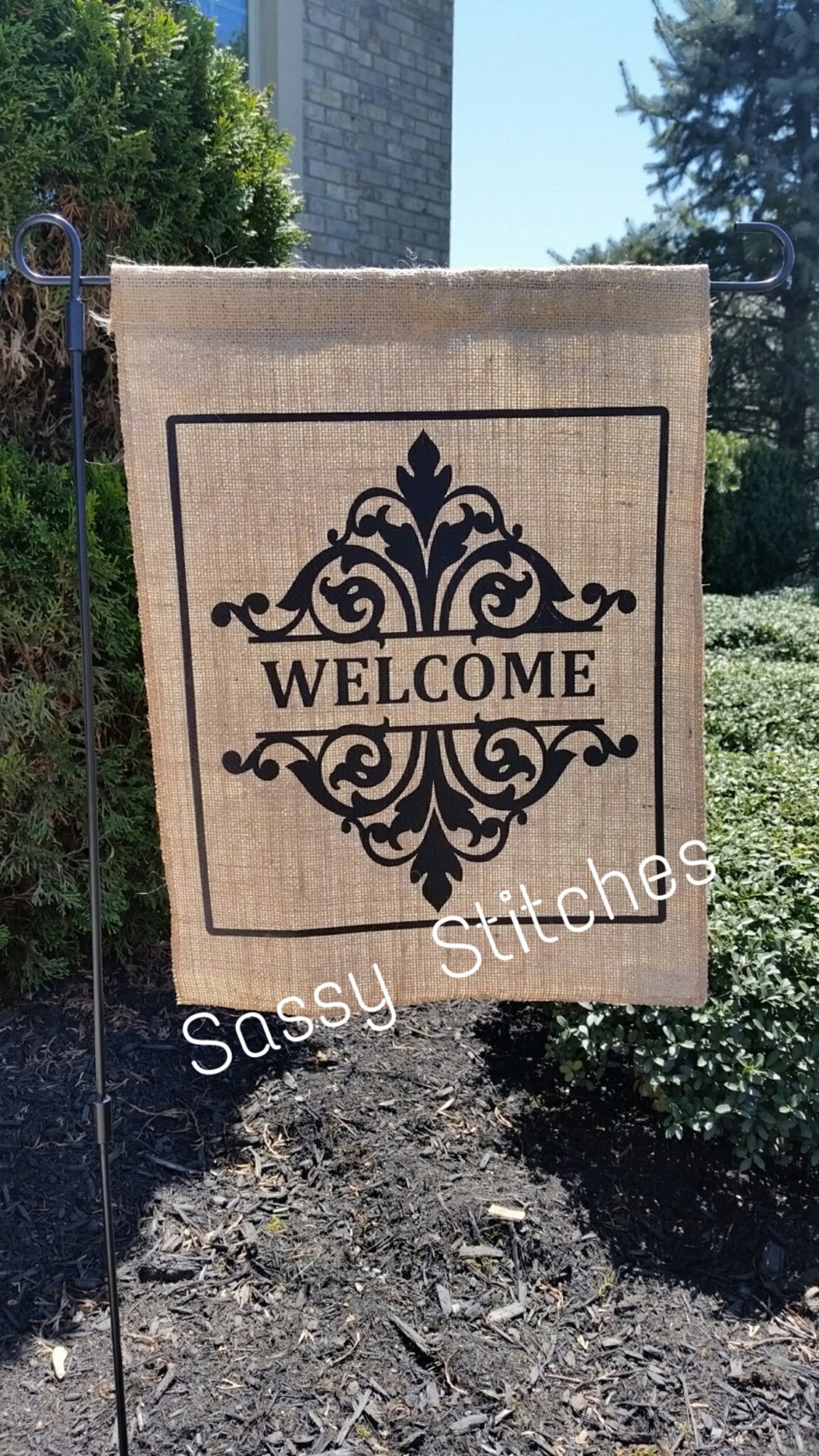 Welcome Flags, Burpal Flags, Burlap Garden Flags, Burlap Yard Flags ...