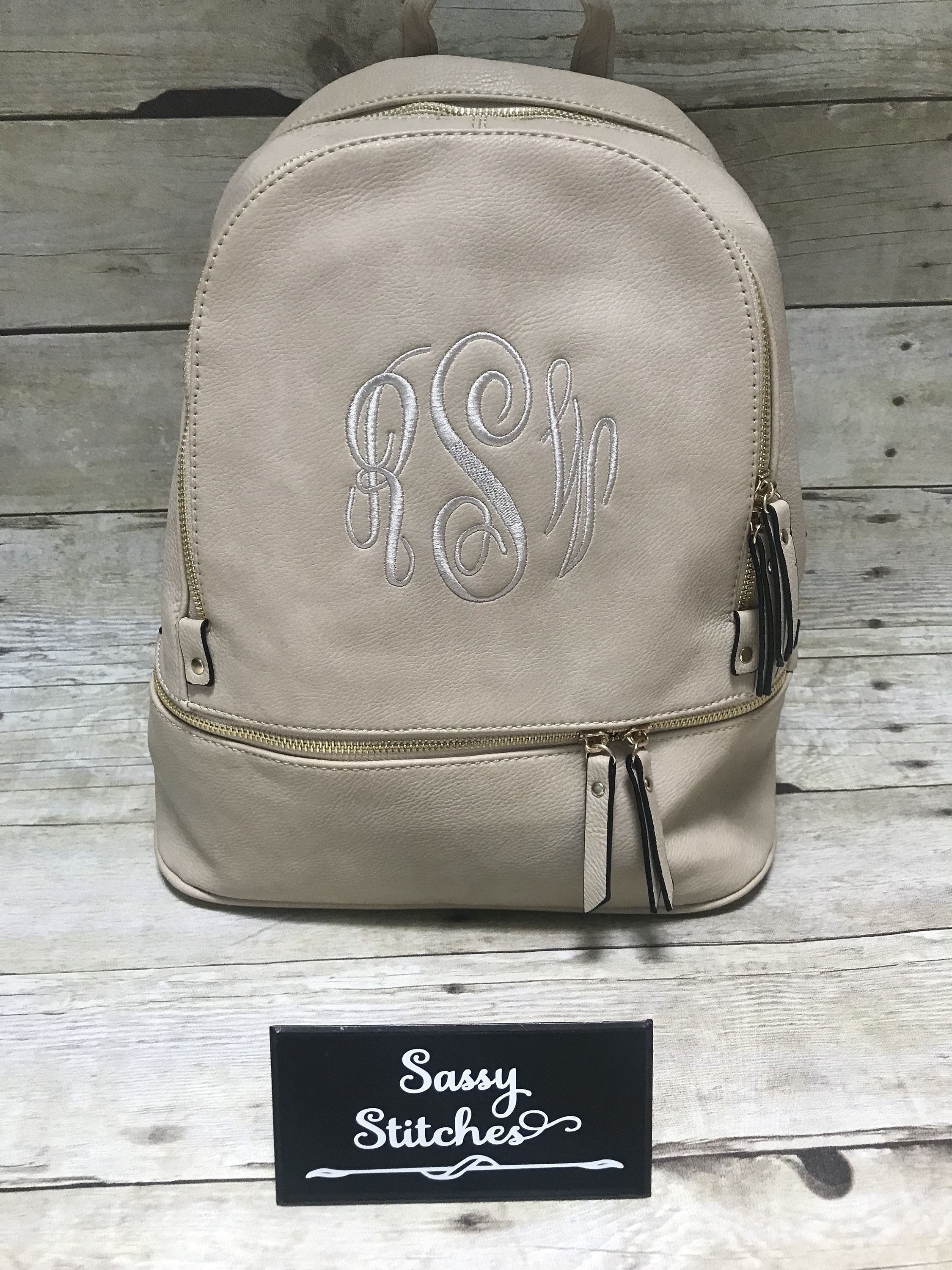 Backpack monogrammed backpack girls backpack school bag | Etsy