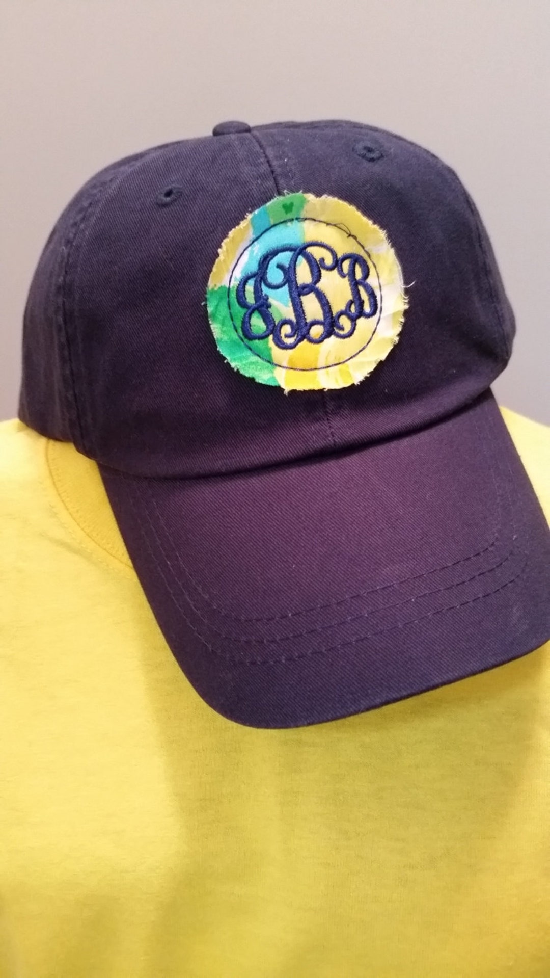 Monogramed Hats, Circle Monogram Hat, Personalized Hats, Embroidered ...