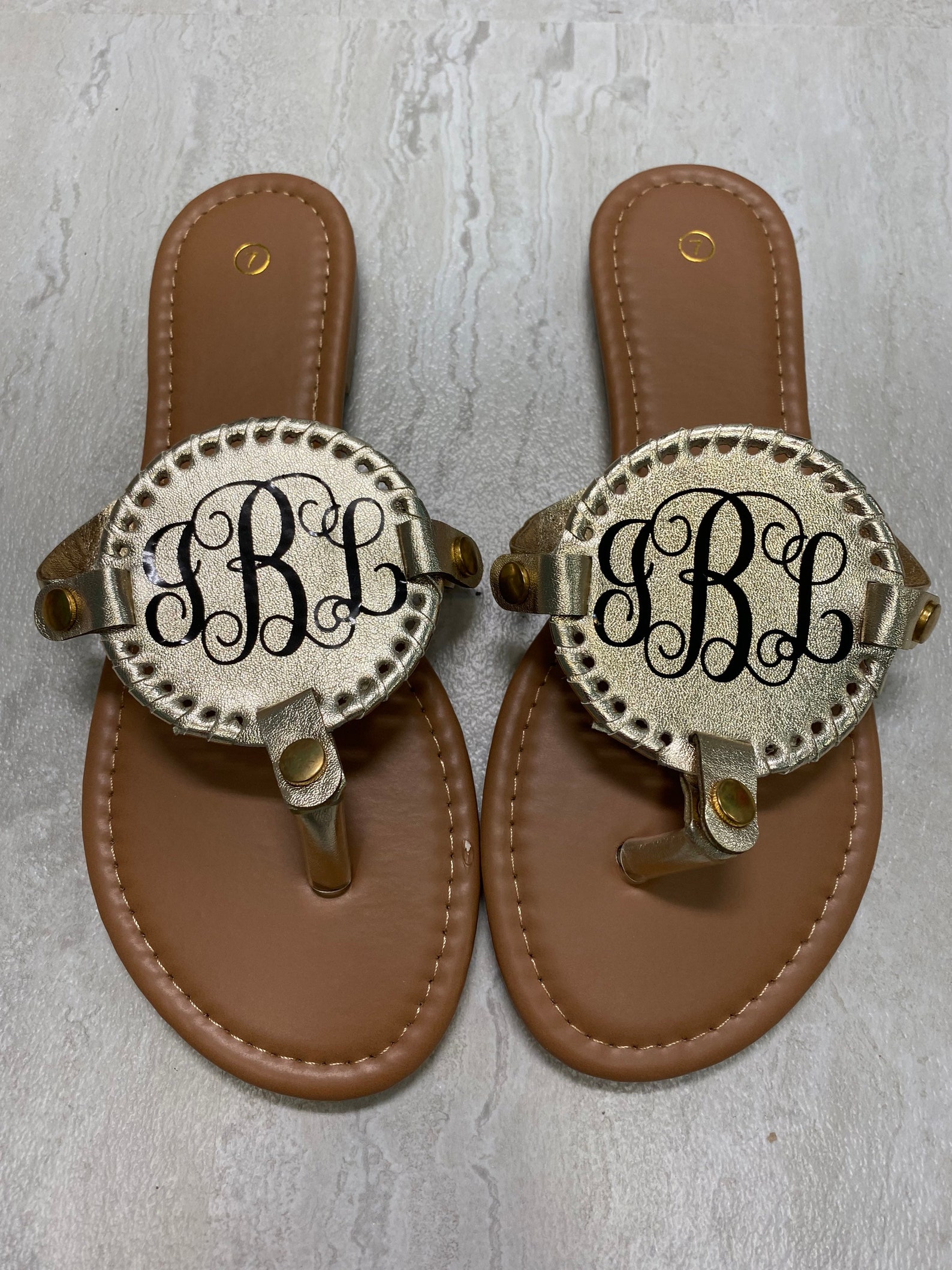 Monogram Disc Sandals, Personalize Sandals, Personalize Disc Sandals ...