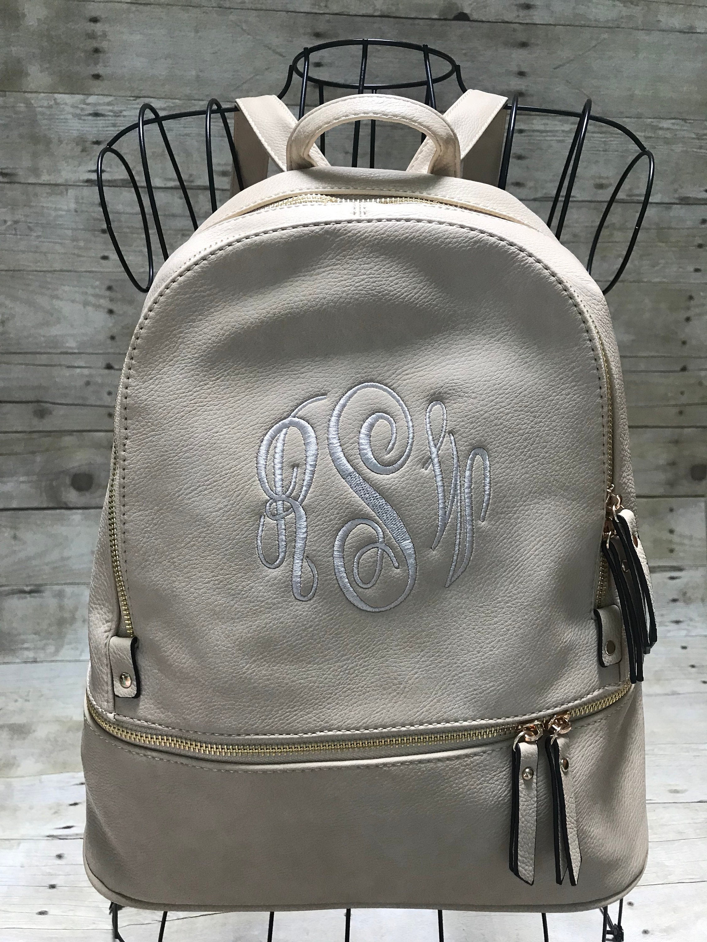 Backpack monogrammed backpack girls backpack school bag | Etsy