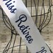 Miss Retiree, Retirement Sash, Retirement Banner, Glitter Sash, Giltter ...