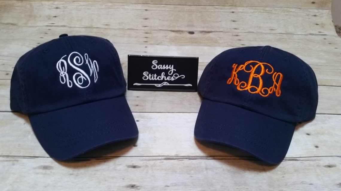 Monogrammed Hats Baseball Caps Personalized Baseball Hats | Etsy