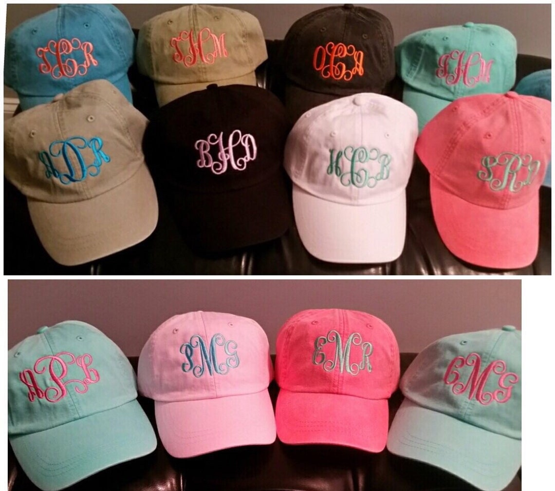 Monogrammed Hats Baseball Caps Personalized Baseball Hats | Etsy