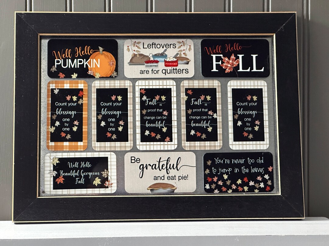 Refrigerator Magnets Fall Magnets Hello Fall Magnet Metal - Etsy