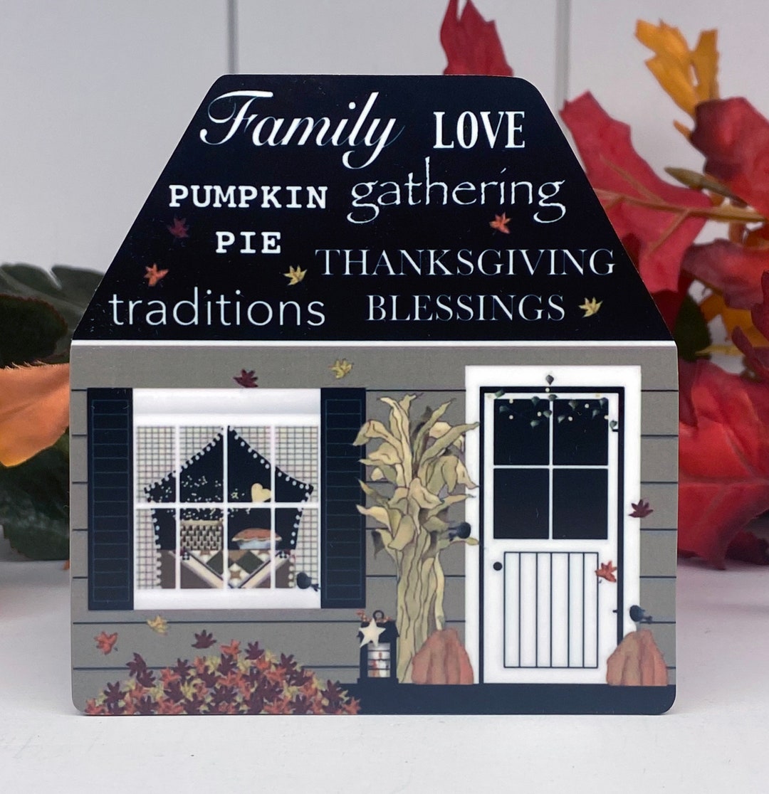 4 Inch Fall House Thanksgiving Blessings Brown Mini House - Etsy Österreich