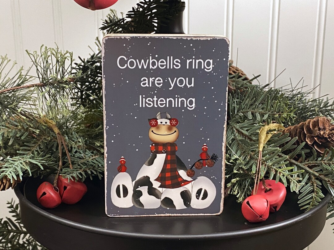Cowbell Decor 5 Cowbell Block Cowbell Block Holstein - Etsy