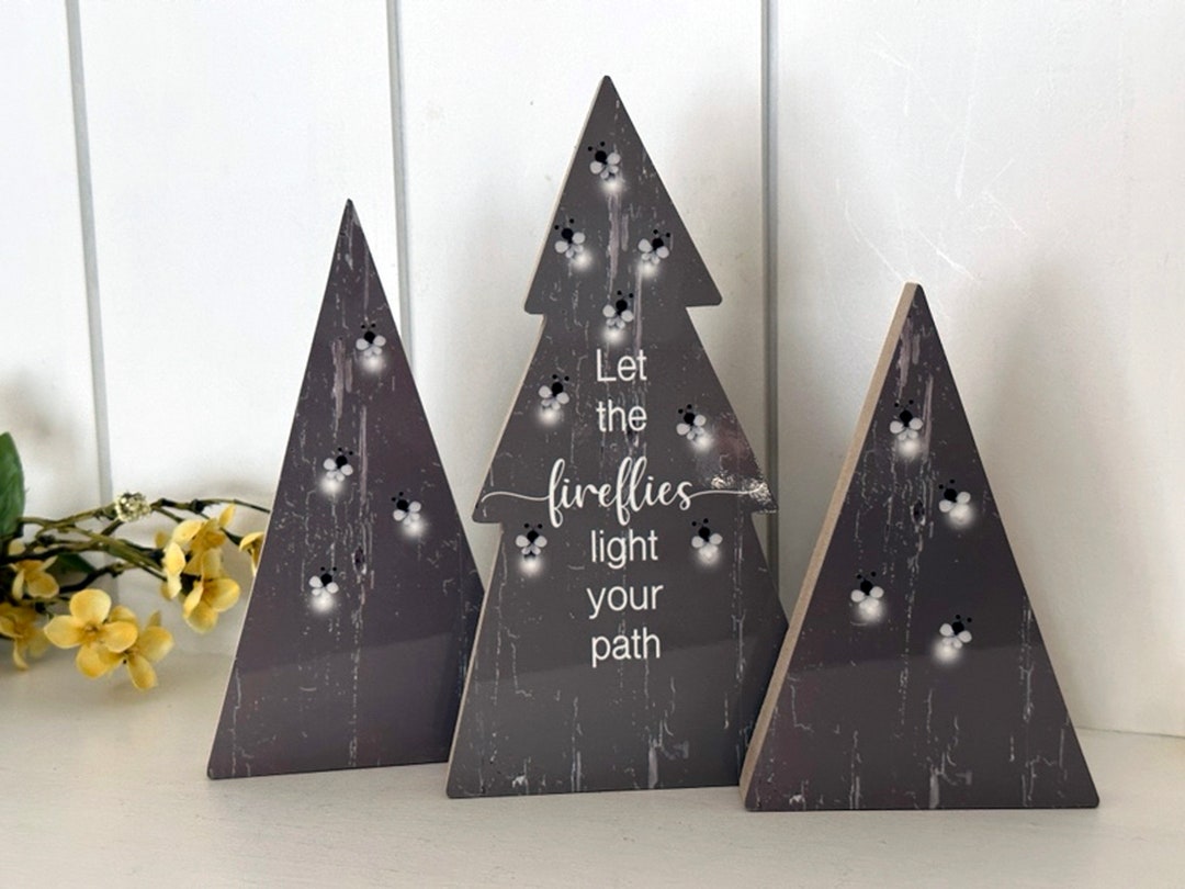 Firefly Pine Tree, Tall 3 Piece Tree Set, Green Weathered Wood Tree, 7 ...