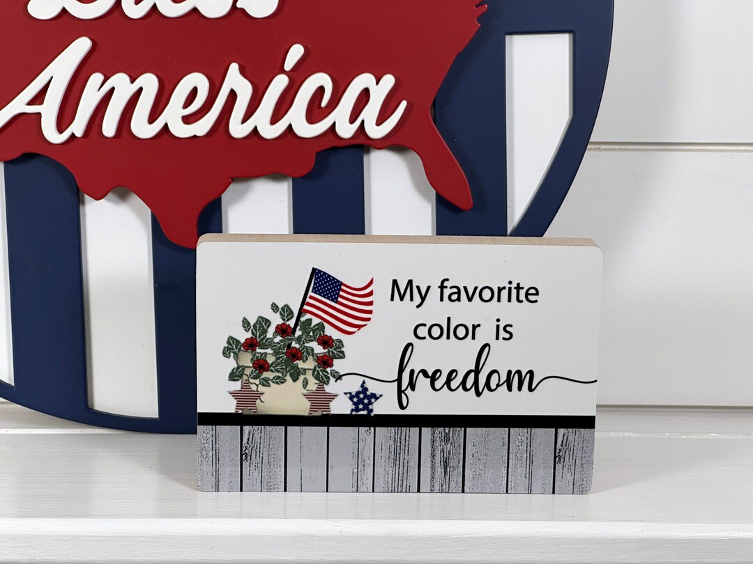 Rectangle America Block, American Freedom, My Favorite Color is Freedom ...